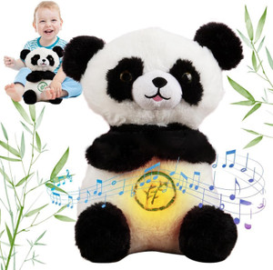 SKTOYZONE Breathing Teddy Panda Plush Sound Machine,Baby Gift with ...