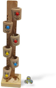 Kafron Wooden Marble Drop Toy for Kids – Gravity Rolling Ball Track ...