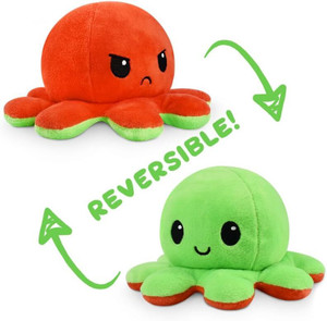 Toyingly Reversible Red Green Octopus, Plush Toy for Kids, Birthday ...