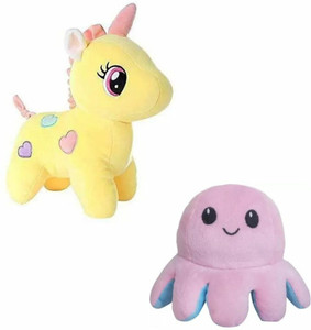 ANVIK Unicorn/Reversible Octopus Stuffed Soft Toys For Kids Perfect For ...