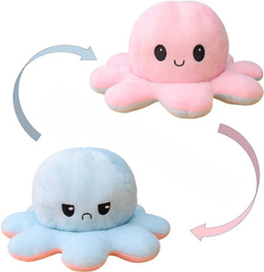 Liquortees Octopus Toy Flip Moody Happy Sad Angry Inside Out (Blue ...
