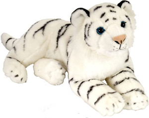 WILD REPUBLIC Laying White Stuffed Tiger (16-inch) Soft Toy for Kids ...