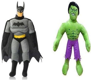 Vasudeva Combo Super Hero Hulk & Batman Plush Teddy Soft Stuffed Toys ...