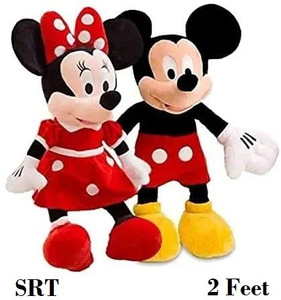SRT 2ft Combo of Mickey and Minnie Mouse Cartoon Teddy Bear Soft Toy ...