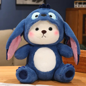 PLUSHJOY Blue Bunny Teddy Bear Soft Toy Birthday Gift for Kids - 32 cm ...