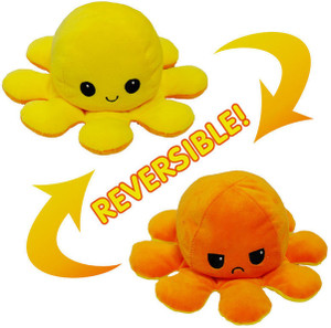 Toyingly Reversible Orange Yellow Octopus Soft Toy For Cute Kids - 25 ...