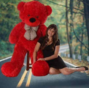 Krishna Creation 5 Feet RED Super Soft Lovable Teddy Bear for ...