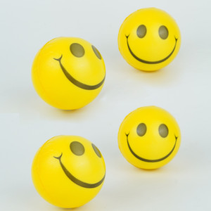 little toon Sponge Smiley Ball for Kids and Adults - 4 nos - 7 cm ...
