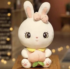 AGC Toys for Kids, Cute Peach Teddy Bear Rabbit Soft Toy Stuffed Plush ...
