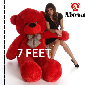 MOSU Huggable cute girls long teddy bear 7 feet - 210 cm - Huggable ...