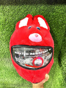 SMILEHUB Fancy Rabbit Bunny Helmet Red Cover With Keychain Motorbike ...