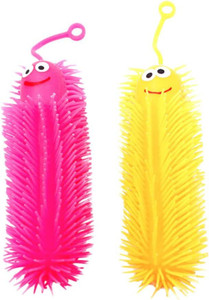 manish 2pcs Caterpillars Puffer Toys Light Up LED Spiky Bouncy Ball - 8 ...