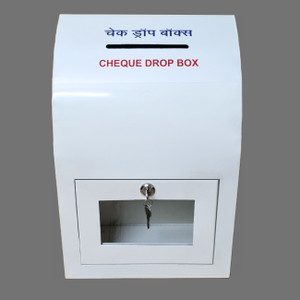 Adscope Heavy Gauge Metal Cheque Drop Box with (Bilingual Sticker ...