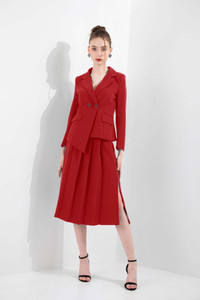 blazebella Fancy Blazer With Attractive Flared Long Skirt Solid Women ...