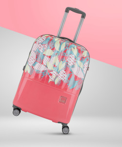 Genie Foliage Pink is a hard luggage suitcase Check-in Suitcase 8 ...