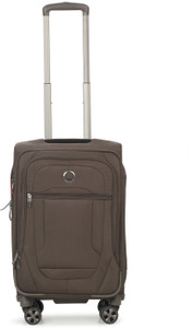 DELSEY Helium DLX 55 CM 4Double Wheel Expandable Mocha SofT Trolley ...