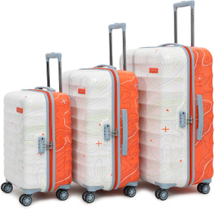 Uppercase Topo Hard Trolley Luggage Set of 3 (S+M+L), TSA Lock Dual ...