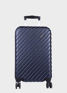 CARLTON TROLLEY BAG Expandable Cabin Suitcase 4 Wheels - 21 inch Blue ...
