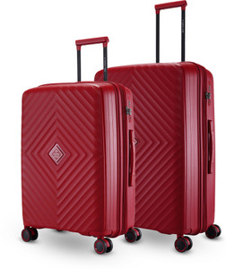 NASHER MILES Antwerp Expander Hardside Polypropylene Maroon Trolley Bag ...