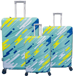 VIP Printed Trolley Bag Set of 3|Suitcase with Anti-Theft Zip|8W ...
