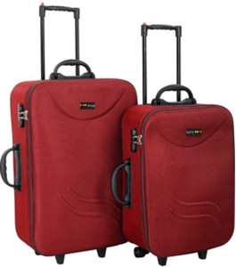 UNIK STYLE combo medium (51CM & 61CM) trolley bag with number lock ...