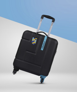 GENIUS by SAFARI TETRON 50 Cabin Suitcase 4 Wheels - 20 inch BLACK ...