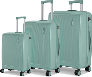 SAFARI Cooper Cabin & Check-in Set 8 Wheels - 30 inch Granite Green ...