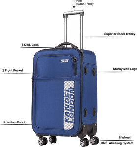 Kandel London Cabin 4 Wheel Spinners, Expandable Bag with Combination ...