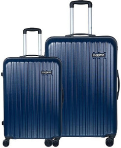 Luggero CLASSIC Light-Weight & Durable Polycarbonate DEEP BLUE Hard ...
