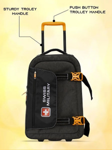 SWISS MILITARY Honey Soft Cabin Luggage Trolley Bag, 16 LTR Cabin ...