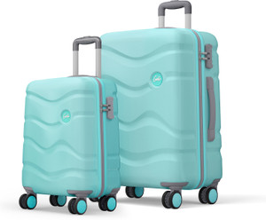 Genie Fresh Mint Trolley Bag Set of 2: Small cabin size 55 cms and ...
