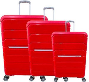 VIP Striped Trolley Bag Set of 3|Suitcase with Anti-Theft Zip|8W ...