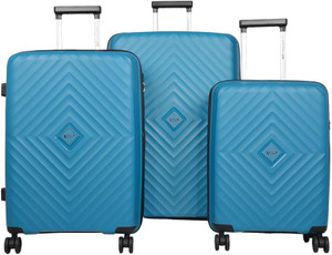 VIP Quad 8 Wheels Polypropylene Luggage Set of 3 Trolley Bags (55 cm+65 ...