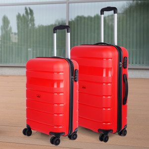 PLEXY Hard-Sided Polypropylene Luggage Set of 2(55cm &65cm) Trolley ...