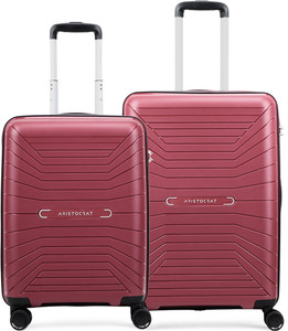 ARISTOCRAT Carnival 8 Wheel 55+66 Maroon Cabin & Check-in Set 8 Wheels ...