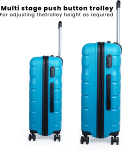 PLEXY Hard-Sided Polypropylene Luggage (55CM&65CM) Check-in Suitcase 8 ...