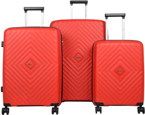 VIP Quad 8 Wheels Polypropylene Luggage Set of 3 Trolley Bags (55 cm+65 ...