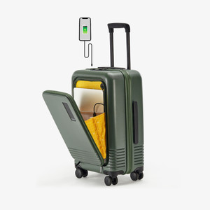 Mokobara The Cabin Pro - Seaweed Green Cabin Suitcase 8 Wheels - 22 ...