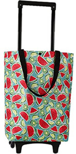 HOUSE OF QUIRK Foldable Shopping Cart with Wheels Oxford Fabric Trolley ...