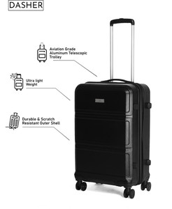 SPIN Dasher Midnight Black 75 cm Hardtop Trolley Bag Check-in Suitcase ...