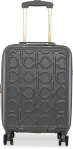 Calvin Klein BIG MONOGRAM Expandable Cabin Suitcase - 19 inch CHARCOAL ...