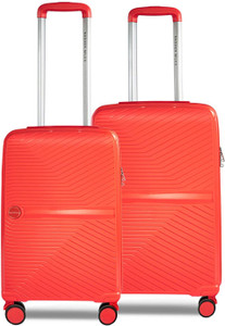 NASHER MILES Brges Hard-sided Polypropylene Luggage Set of 2 Red (55 ...