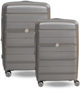 PAUL FASHION GREY808080 Expandable Cabin & Check-in Set 4 Wheels - 28 ...