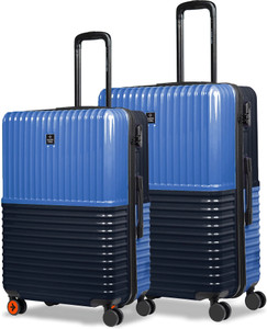 NASHER MILES Istanbul Hard-sided Luggage Set of 2 Blue and Navy Blue ...