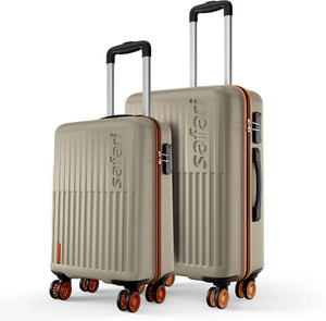 SAFARI ASTRA NEO Cabin & Check-in Set 8 Wheels - 26 inch Champagne ...