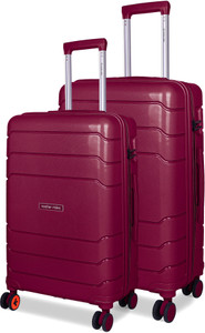 NASHER MILES Lisbon Hard-Sided Luggage Set of 2 Burgundy (65 & 75 Cm ...
