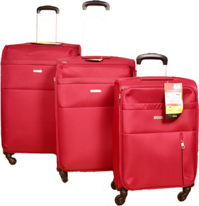ARISTOCRAT AVON SET ( SMALL + MEDIUM + LARGE SIZE ) Cabin & Check-in Set 4 Wheels - 28 inch RED ...