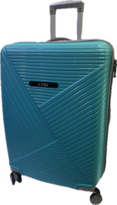 FBI-Fabco Sparkle LBLUE 24IN Check-in Suitcase 4 Wheels - 24 inch Sky ...