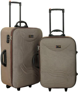 UNIK STYLE combo medium (51CM & 61CM) trolley bag with number lock ...