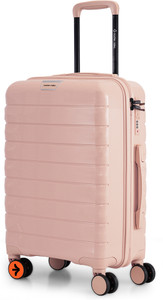 NASHER MILES Vienna Hard-Sided Polypropylene Cabin Luggage Peach 55cm ...